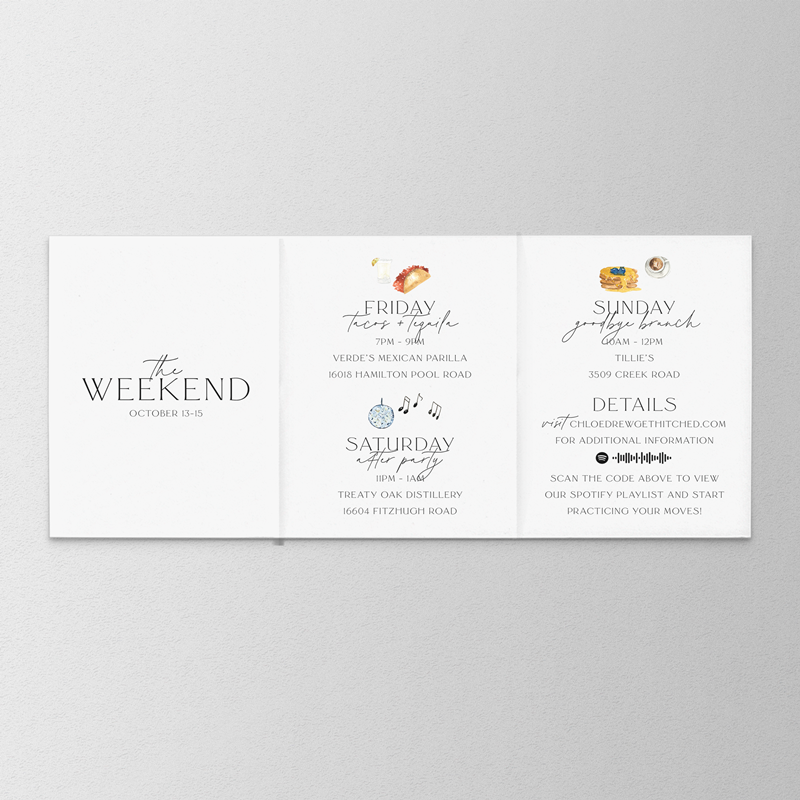 Sculpted Weekend Card